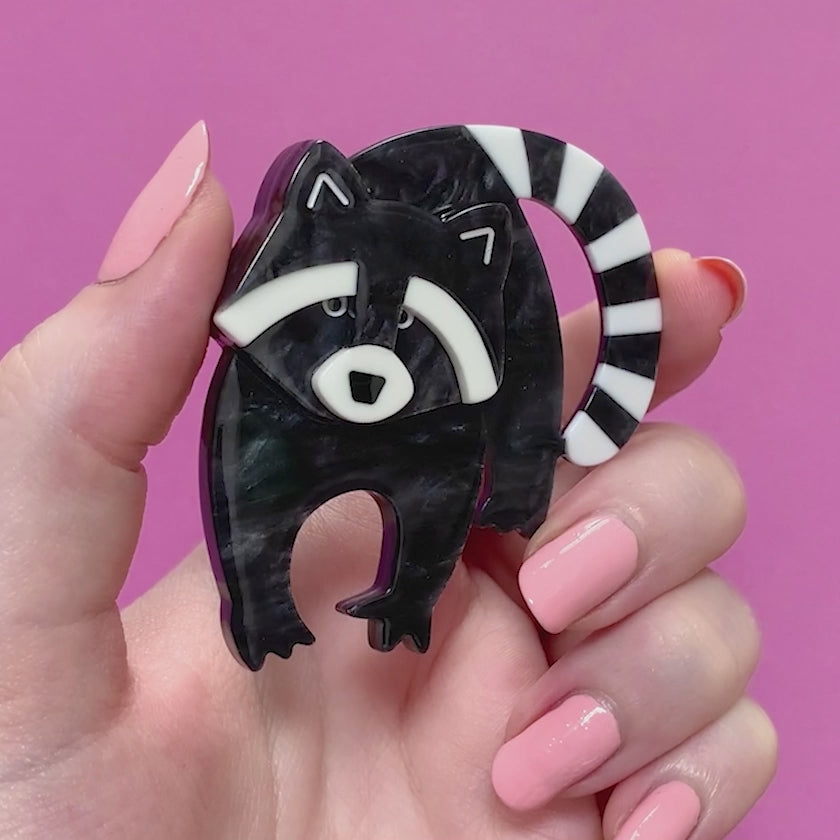 Randy Raccoon Brooch Erstwilder